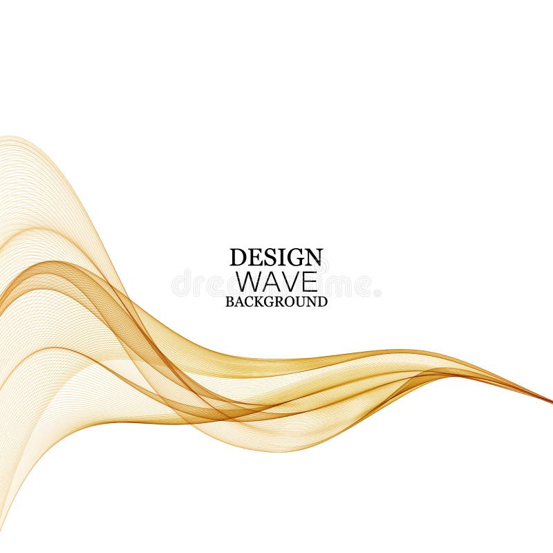 Set of Abstract Bright Colorful Golden Wave Backgrounds, Yellow Warm ...