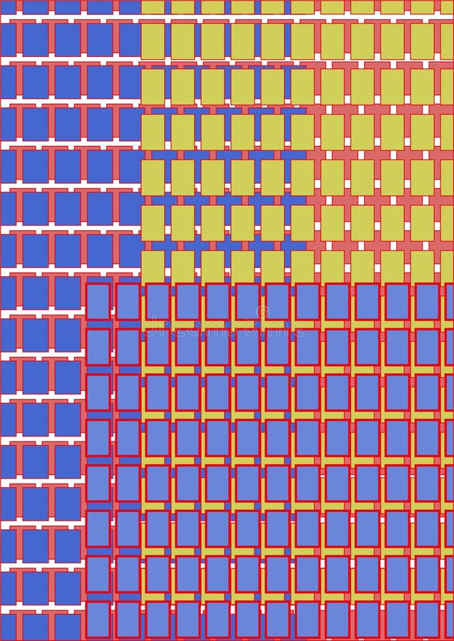 Abstract Bright Background from Many Multi-colored Little Rectangles ...