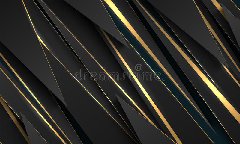 Abstract Bright Blue Color Strip Pattern Luxury Dark Blue with Gold ...