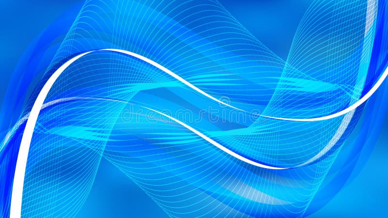 Abstract Bright Blue Flowing Curves Background Vector Graphic Stock ...
