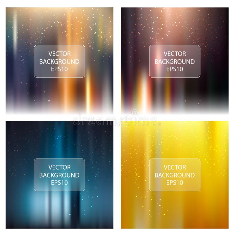 Abstract Bright Blur Backgrounds Collection Stock Vector - Illustration ...