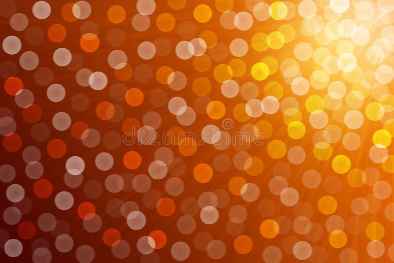 Abstract Bright Bokeh and Light Rays in Orange Gradient Background ...