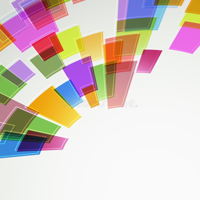 Abstract Bright Color Squares Fly Stock Vector - Illustration of ...