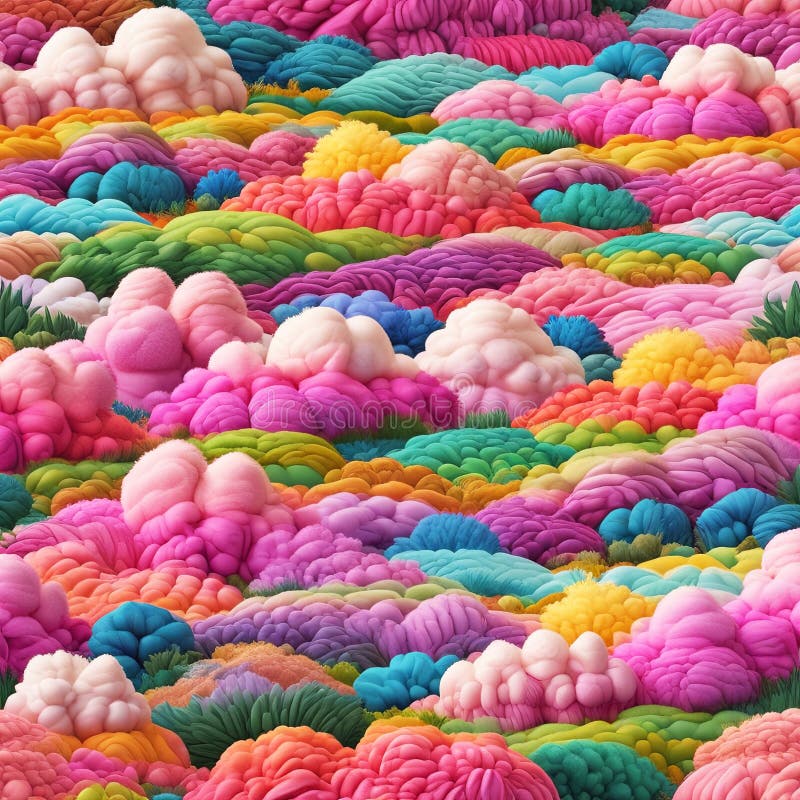 Abstract Colorful Wool Landscape Background Stock Illustration ...