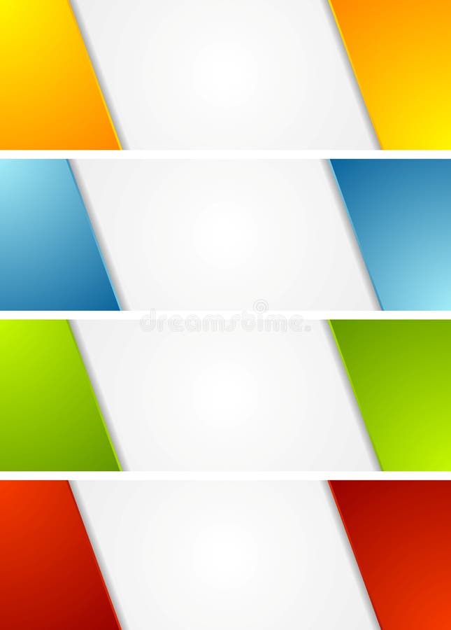 New Corporate Banners Watercolor Business Template - Free Vector Stock ...