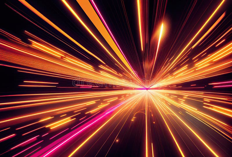 Abstract Bright Creative Cosmic Background. Warp Speed. Hyper Jump into ...