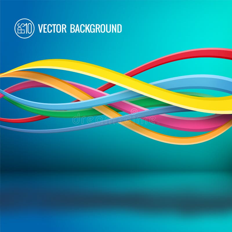 Abstract Bright Dynamic Template Stock Vector - Illustration of curved ...