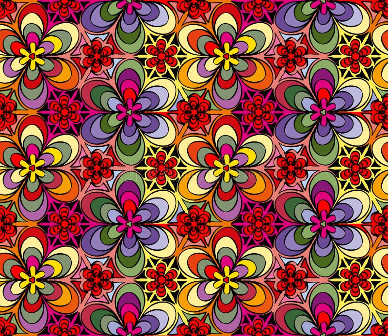 Abstract Bright Floral Seamless Pattern 2 Stock Vector - Illustration ...