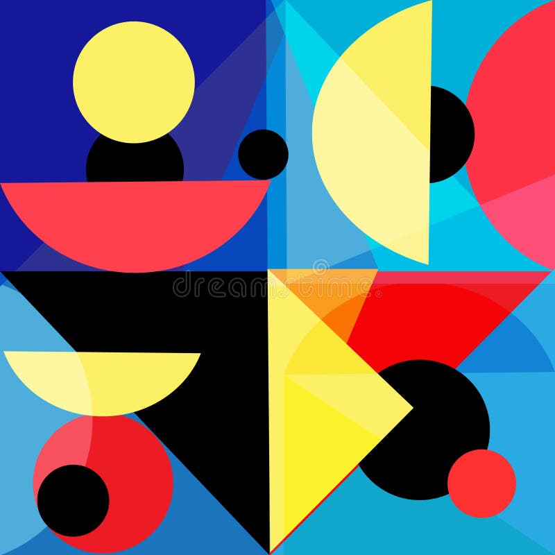 Abstract Bright Geometric Background of Various Interesting Objects ...