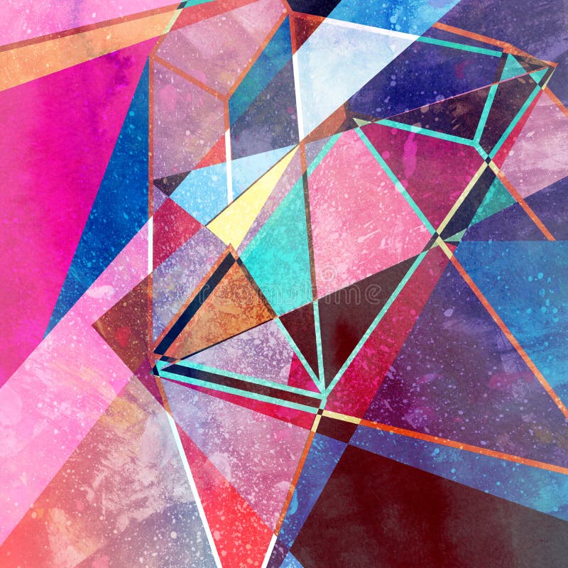 Abstract Bright Geometric Background Stock Illustration - Illustration ...