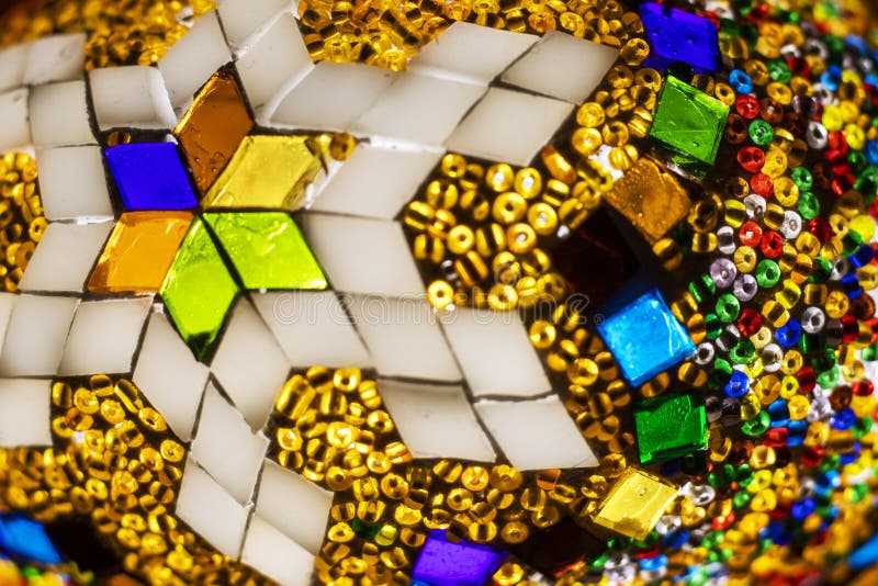 Abstract Bright Geometric Stained Glass Stock Photo - Image of ...