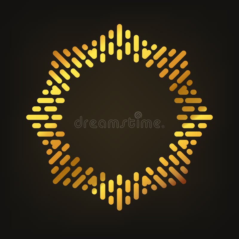 Golden Circle Plate Isolated. Vector Illustration Stock Illustration ...