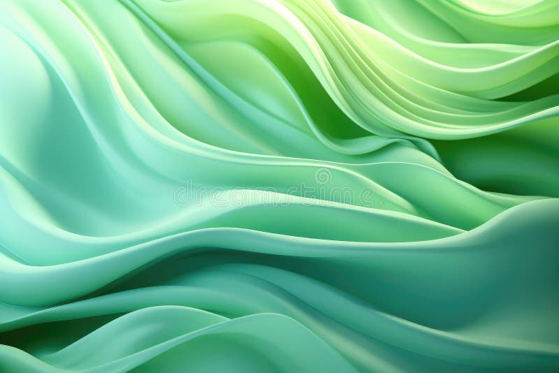 Abstract Bright Green Background In The Form Of Waves Stock