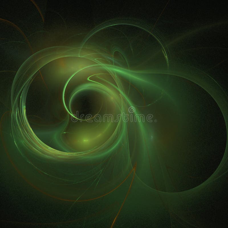 Abstract Bright Green Pattern On Black Color Graphics Background