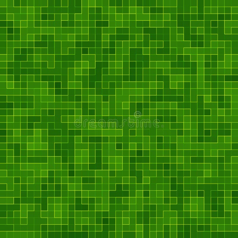 Abstract Bright Green Square Pixel Tile Mosaic Wall Background and ...