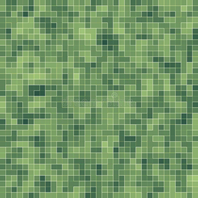 Abstract Bright Green Square Pixel Tile Mosaic Wall Background and ...
