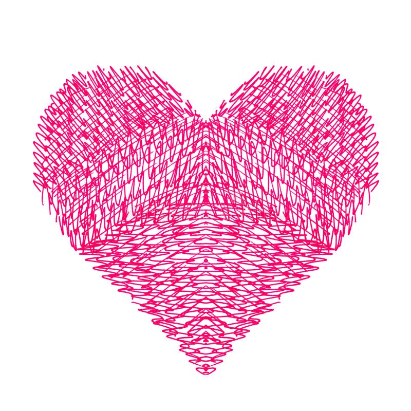 Bright Heart with Abstract Pattern Stock Illustration - Illustration of ...
