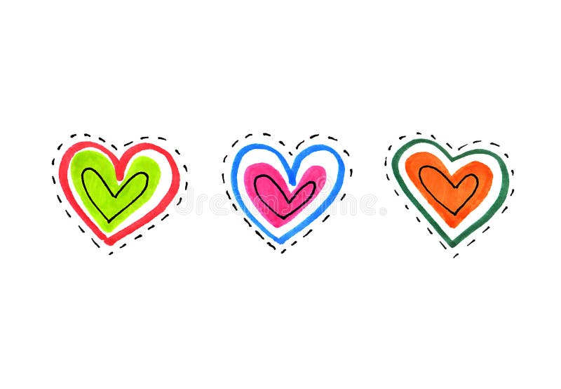 Abstract bright hearts stock illustration. Illustration of icon - 99498239