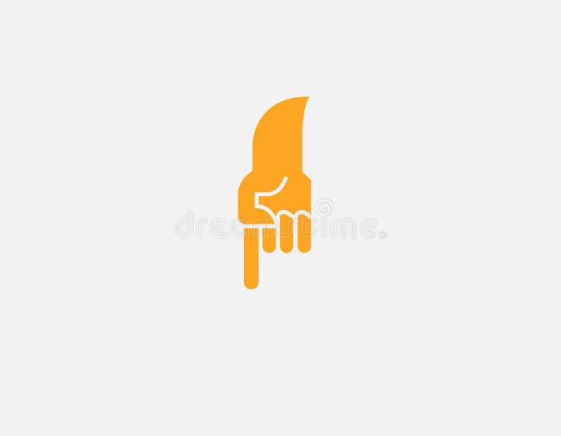 Abstract Bright Logo Icon Human Hand Pointer Stock Vector ...