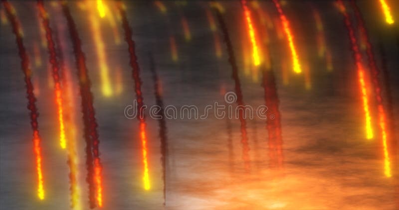 Abstract Bright Meteors Burning Falling from the Sky, Meteorites ...