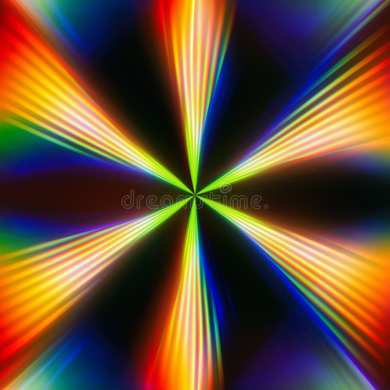 Abstract Rainbow Colorful Circle Background. Glowing Rays Emanate from ...