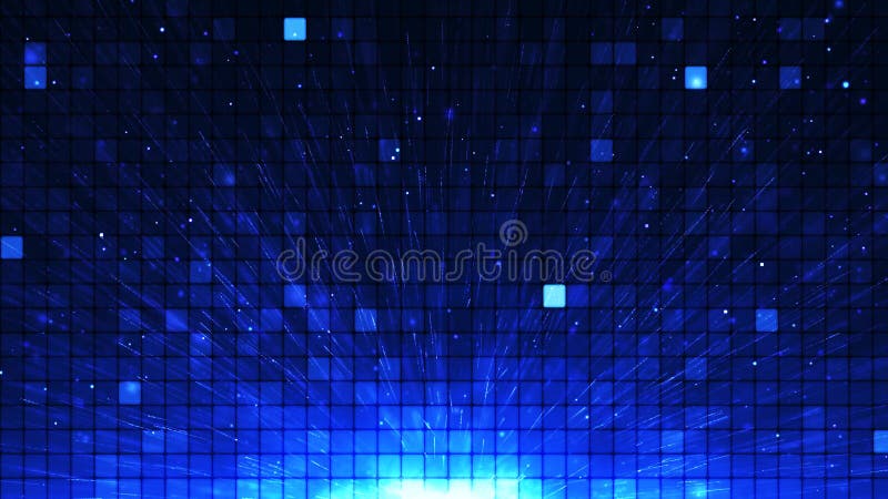 Abstract Bright Mosaic Background. Abstract Blue LED Background with ...