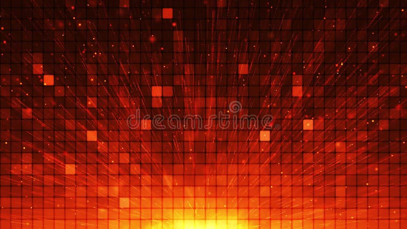 Abstract Bright Mosaic Background. Abstract Orange LED Background with ...