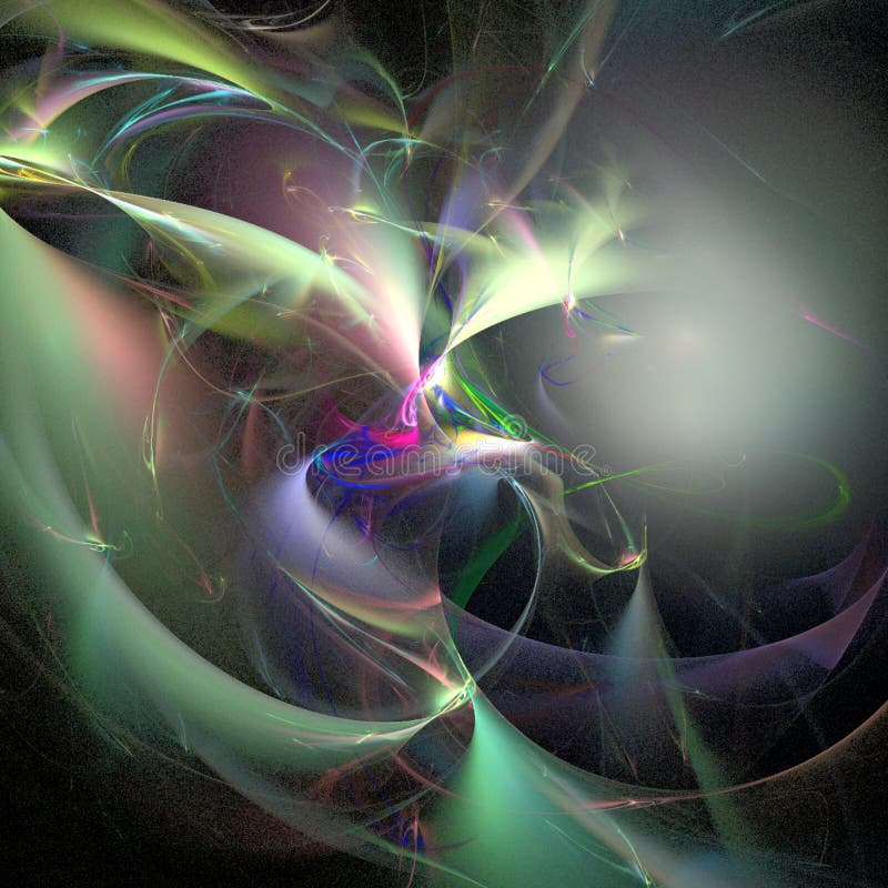 Abstract Bright Multicolor Rainbow Pattern on Black, Color Graphics ...