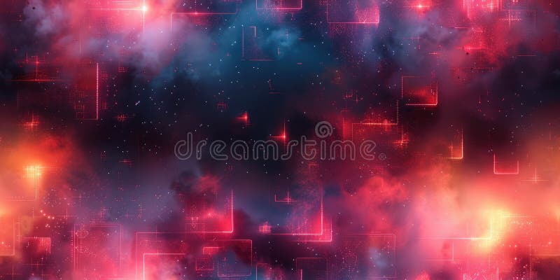 The Abstract Bright Neon Red Polygon Shape Geometry Futuristic Material ...