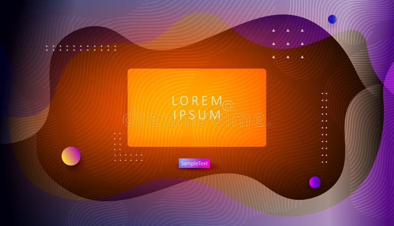 Abstract Bright Orange Light Oval Design with Geometric Shapes and ...