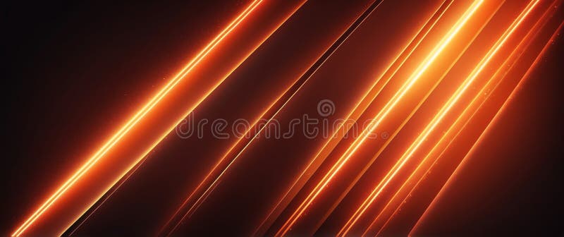 Abstract Bright Orange Rays of Light Beams Spectrum Banner Ai Generated ...