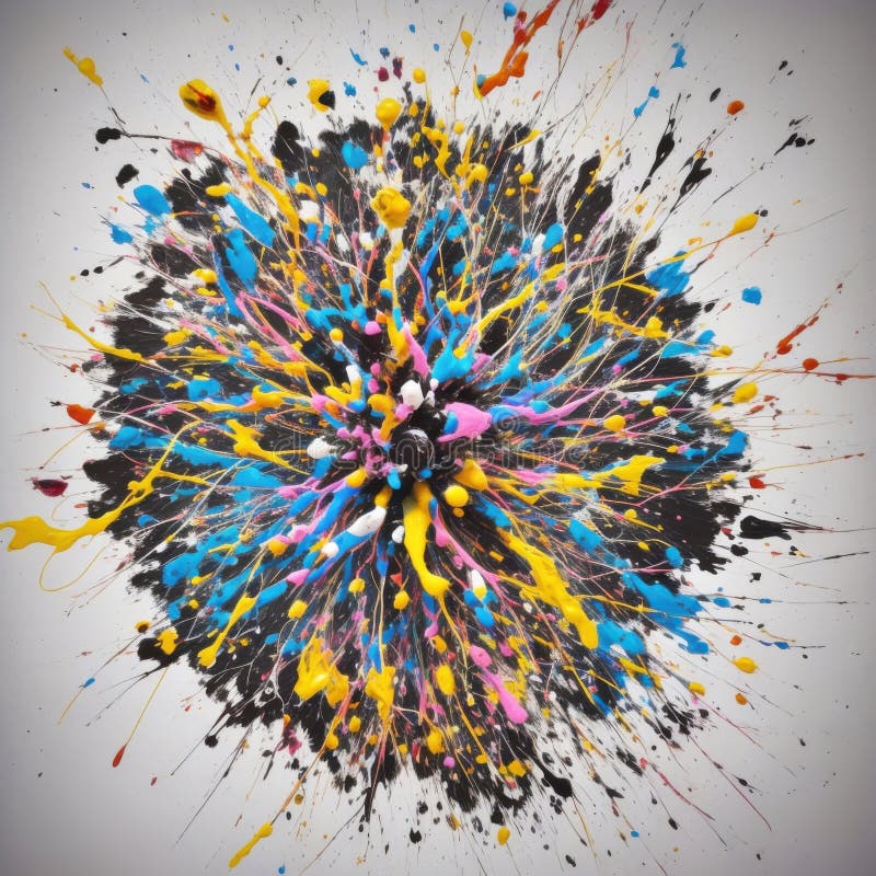 Abstract Bright Paint Splash Background. Paint Explosion Stock Image ...