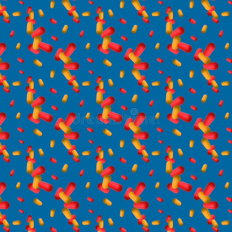 Abstract Bright Pattern with 3d Capsules Stock Illustration ...