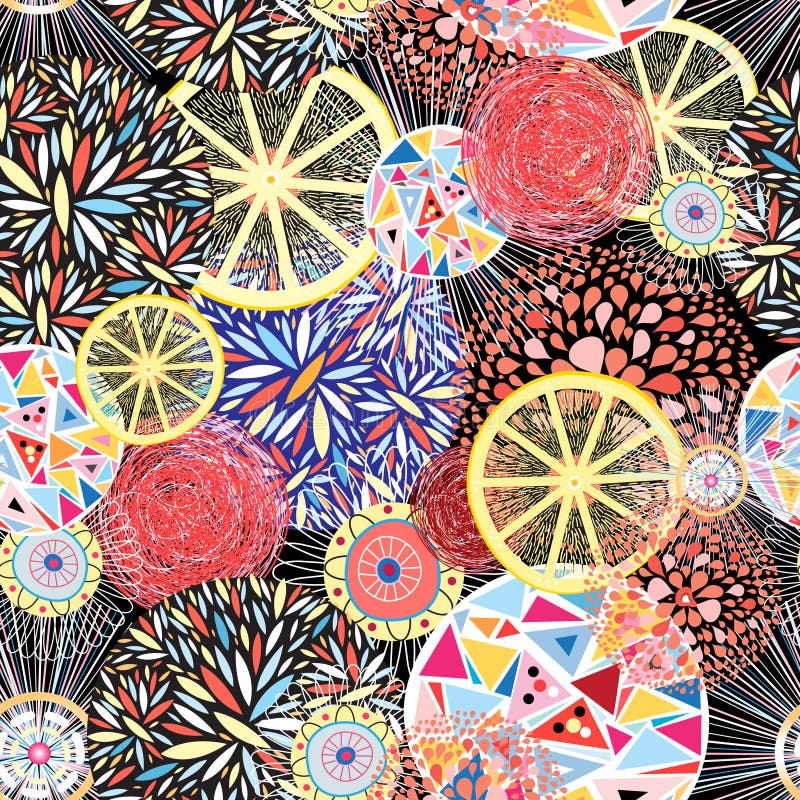 Abstract bright pattern stock vector. Illustration of drawing - 86404449