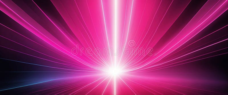 Abstract Bright Pink Rays of Light Beams Spectrum Banner Ai Generated ...