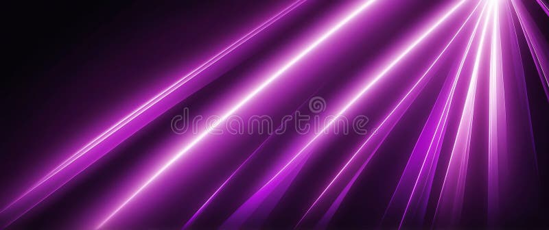 Abstract Bright Purple Rays of Light Beams Spectrum Banner Ai Generated ...