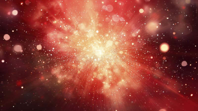 Abstract Bright Red Background with Light Particles Stock Illustration ...