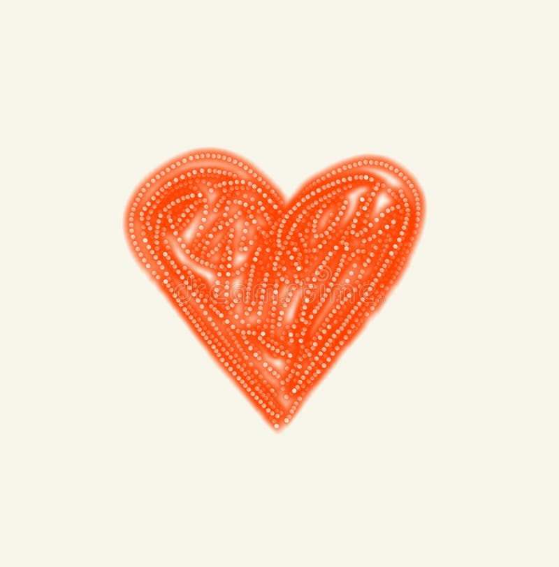 Abstract red heart stock illustration. Illustration of drawing - 124599710