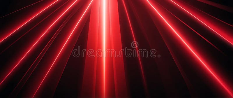 Abstract Bright Red Rays of Light Beams Spectrum Banner Ai Generated ...