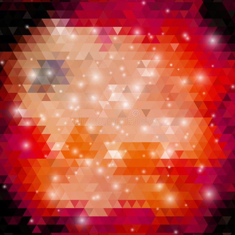Abstract Bright Red Square Modern Decoration Color Digital Glitter ...