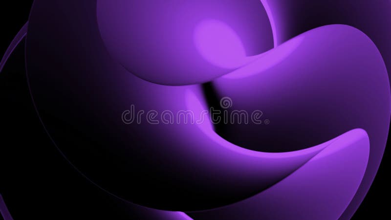 Abstract Bright Round 3d Complex Shape in Rotating Motion. Design ...
