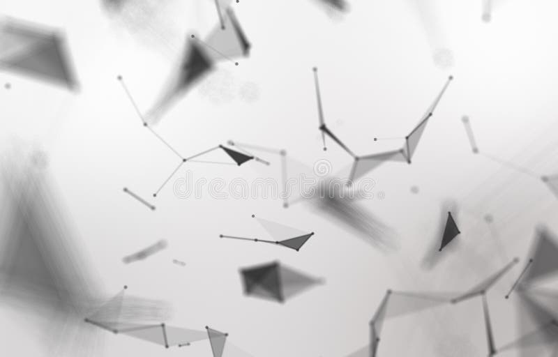 Abstract Bright Simple Tech Background. Connection Structure. Polygonal ...