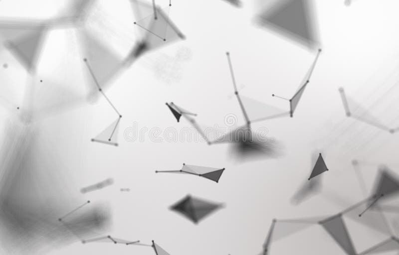 Abstract Bright Simple Tech Background. Connection Structure. Polygonal ...