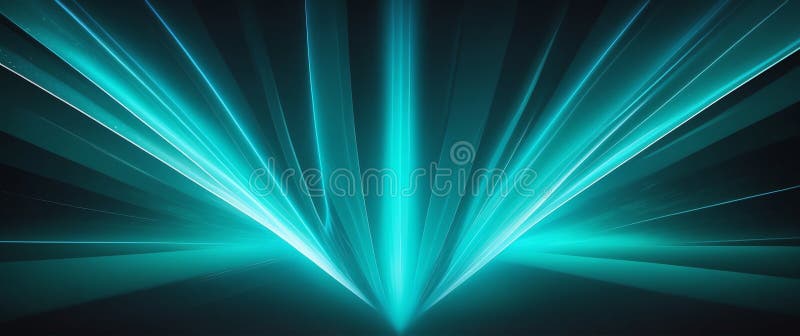 Abstract Bright Teal Rays of Light Beams Spectrum Banner Ai Generated ...