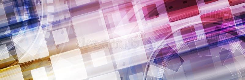 Abstract Bright Tech Geometric Web Header Banner Stock Vector ...