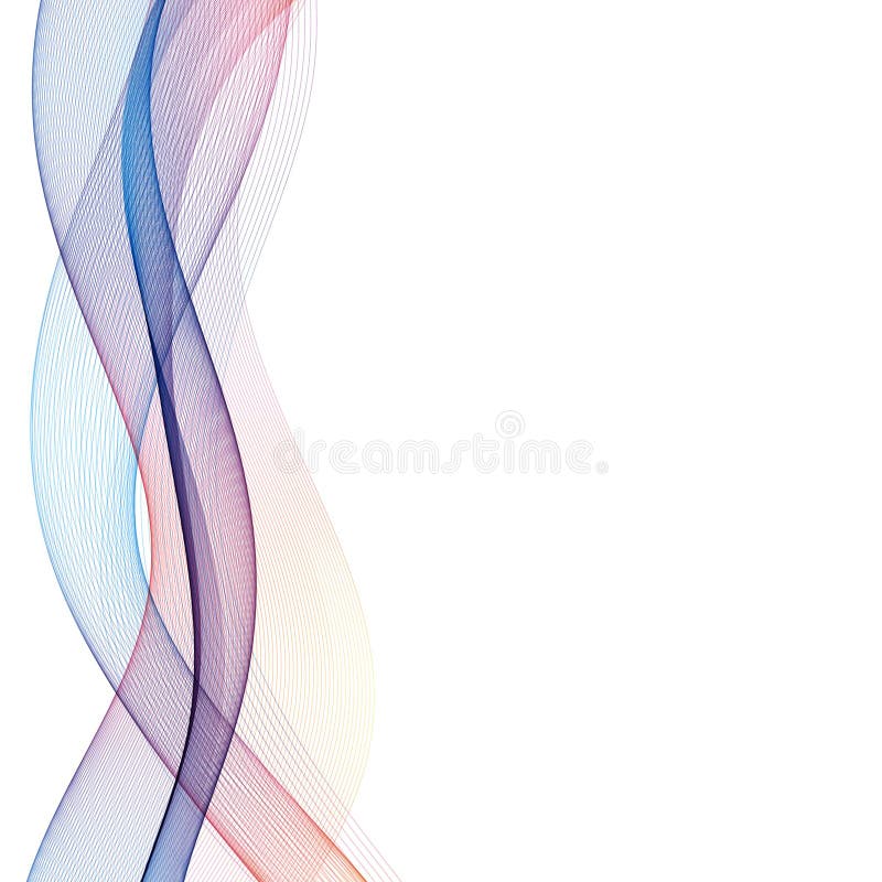 Abstract Bright Wave Isolated on White Background. Eps 10 Stock ...