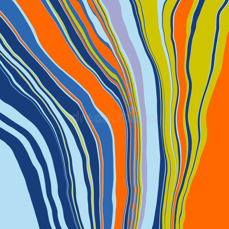 Abstract Bright Wavy Stripes Textured Pattern Marble Effect Wall Mural ...