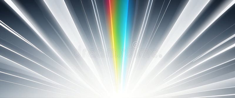 Abstract Bright White Rays of Light Beams Spectrum Banner Ai Generated ...