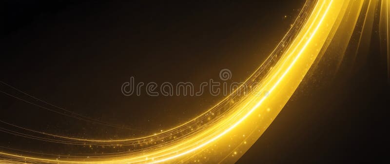 Abstract Bright Yellow Rays of Light Beams Spectrum Banner Ai Generated ...