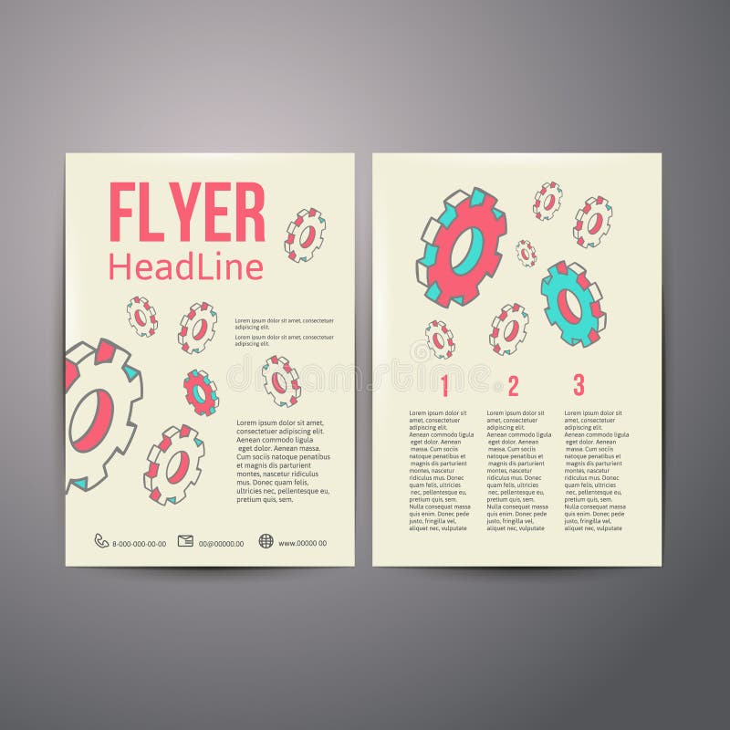 Abstract Brochure Flyer Design Human Head with Stock Vector ...